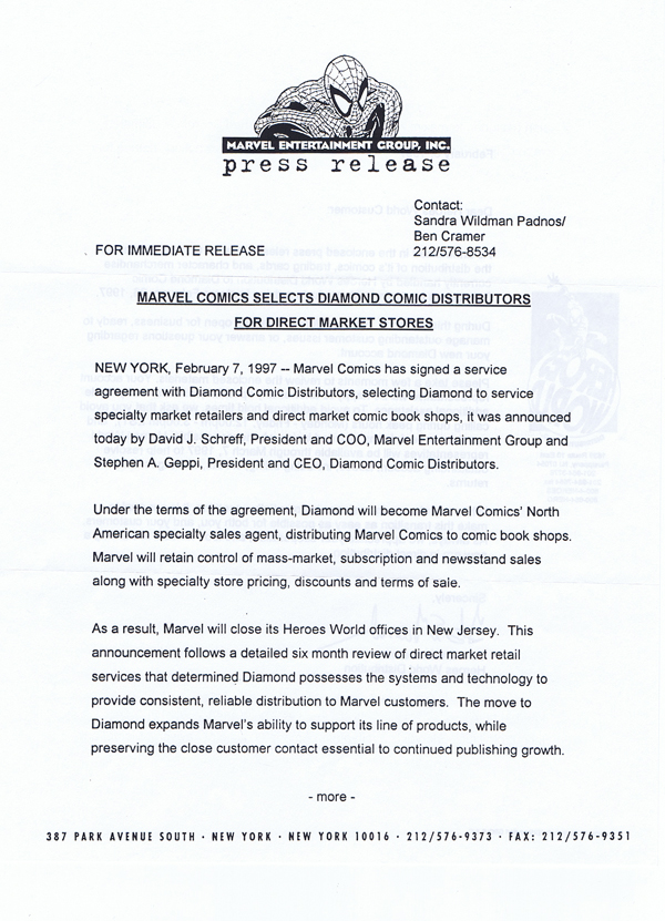 Byrne Robotics: Comic Book History: Marvel Bankruptcy