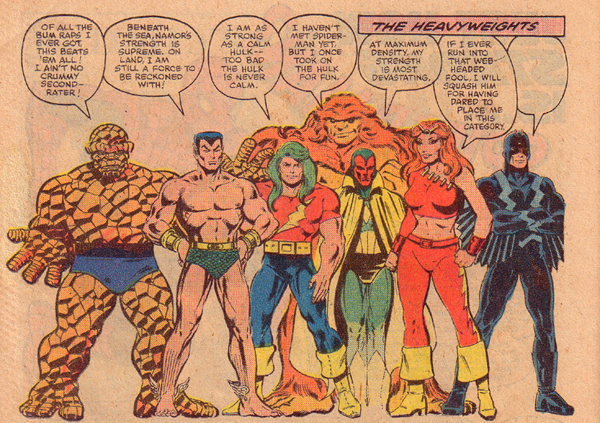 Marvel Comics Strength Levels